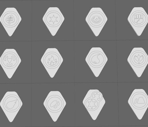 STL file Pokemon Energy Tokens 🐉 ・3D printable design to download・Cults