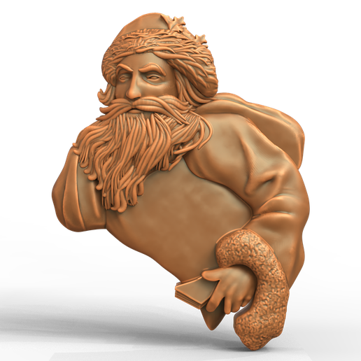 3D file 3D Model STL File for CNC Router Laser & 3D Printer 4052 Santa ...
