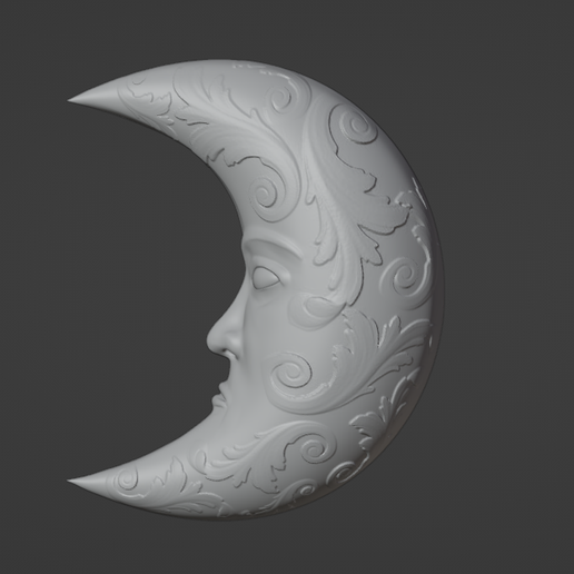 🌙 crescent moon・ STL File for 3D printing・Cults