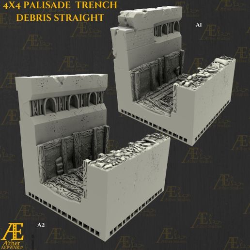 🎲 AEPWAR17 - War Palisades・ 3D File for 3D printing・Cults