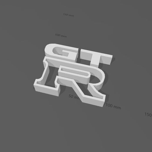 🚗 GTR logo・Free 3MF File for ・Cults