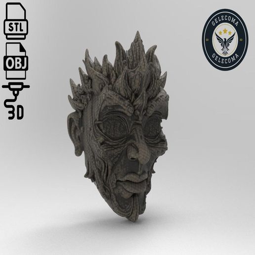 🔮 Crystal Mask 3D Print Model・ 3D File for 3D printing・Cults