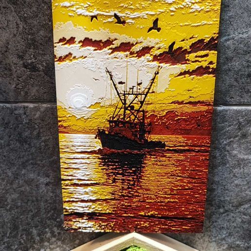 STL file Sunset waves 🌇 (3MF)・3D printing template to download・Cults