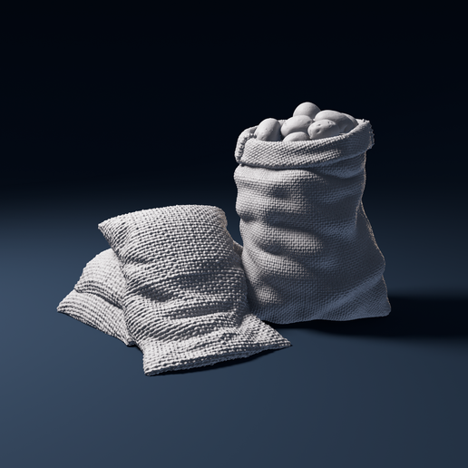 🚜 Set of sacks・Free STL File for 3D printing・Cults