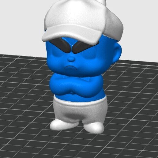 STL file Smurf Smurf grumpy 🗝️ ・3D printable model to download・Cults
