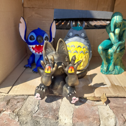 🍇 It is not a grape brain cat (?・Free STL File for 3D printing・Cults