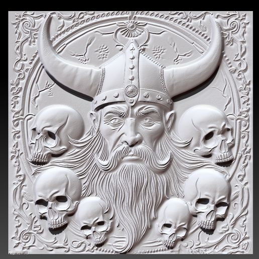 💀 Viking Warrior Bas-Relief - 3D Printable Model (STLOBJ)・Free STL File ...