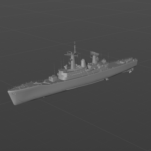 🚢 Digital model of the British Leander class frigate・ OBJ File for 3D ...