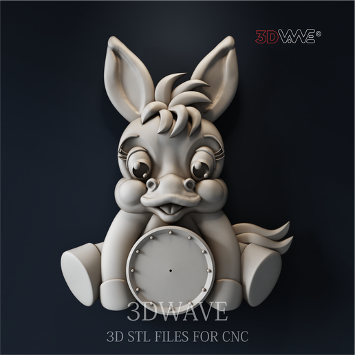 🕰️ FOAL WALL CLOCK 3d stl files for CNC・ STL File for CNC machining ...