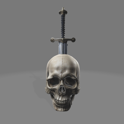 3D file Sword through the skull 🗡️ ・3D printer design to download・Cults