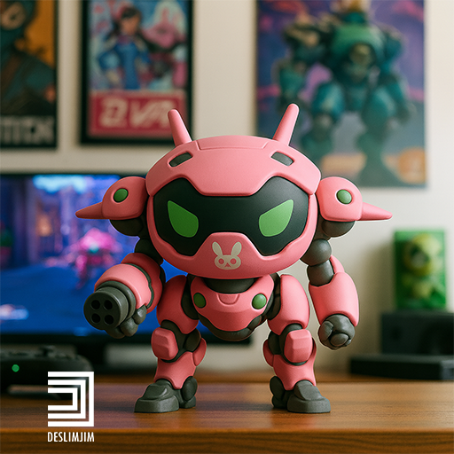 🐉 Overwatch 2 Mecha Dva D.va - Chibi Cute toyart・ 3D File for 3D printing・Cults