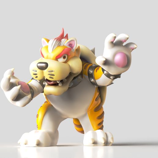 STL file Meowser - FAN ART - FIGURINE - Super Mario 3D World 🎨 ・3D ...