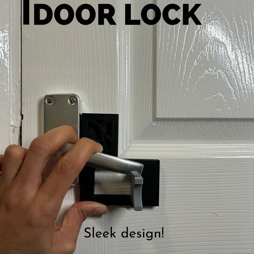 🚪 Door Lock Add-On | Secure and Easy-to-Use Design・Free STL File for 3D ...