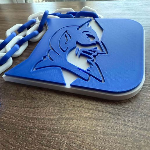 ⚽ Duke Blue Devils Oversized Necklace, Pendant・ 3D File for 3D printing ...