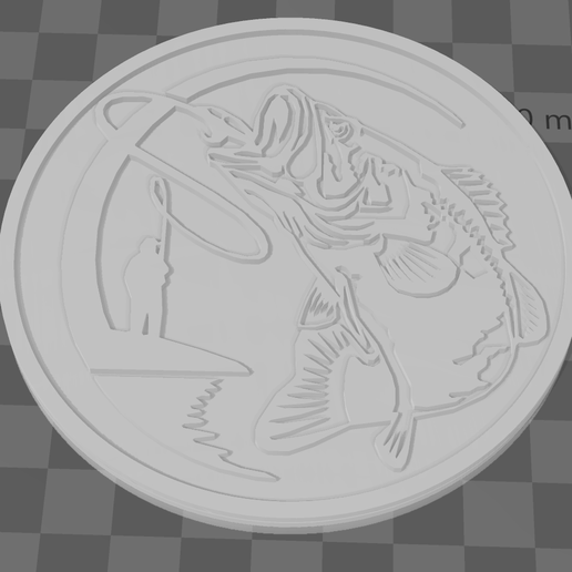 👄 Large Mouth Bass Coaster・ STL File for 3D printing・Cults