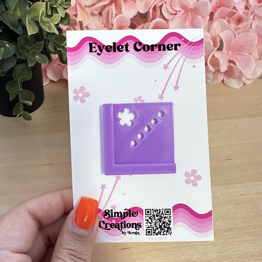 STL file Eyelet corner, guide tool, scrapbooking tools, bookbinder ...