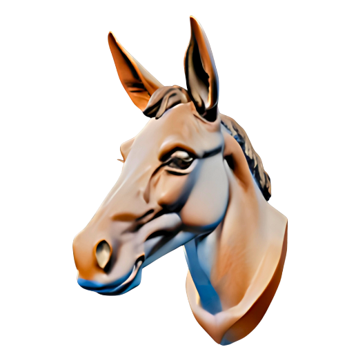 👤 Elegant Mule Head Bust・ STL File for 3D printing・Cults