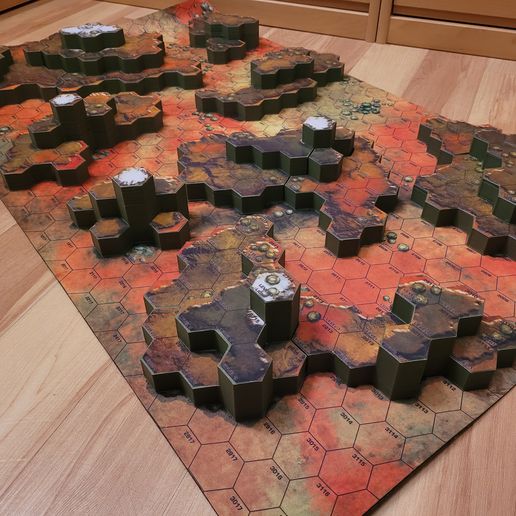 🗺️ BATTLETECH TERRAIN NEOPRENE BATTLE MAT TUNDRA・ STL File for ・Cults