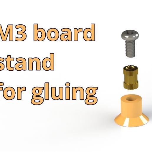 🔩 M3 board stand for gluing・Free 3D File for ・Cults