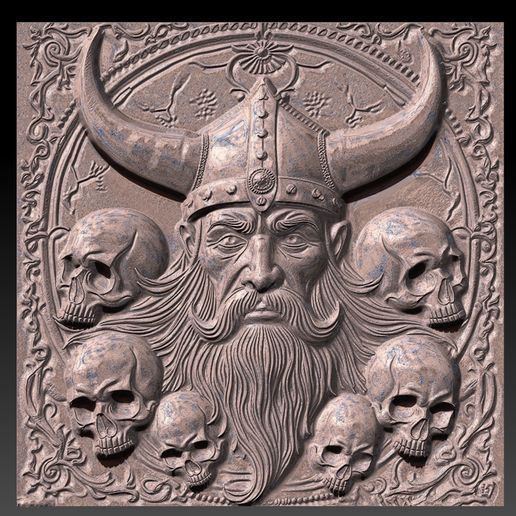 💀 Viking Warrior Bas-Relief - 3D Printable Model (STLOBJ)・Free STL File ...