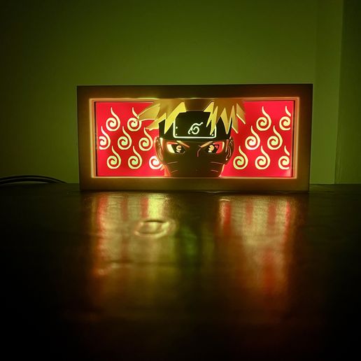 🪞 Naruto - LED Lightbox - NO AMS NEEDED・ 3D File for 3D printing, CNC ...