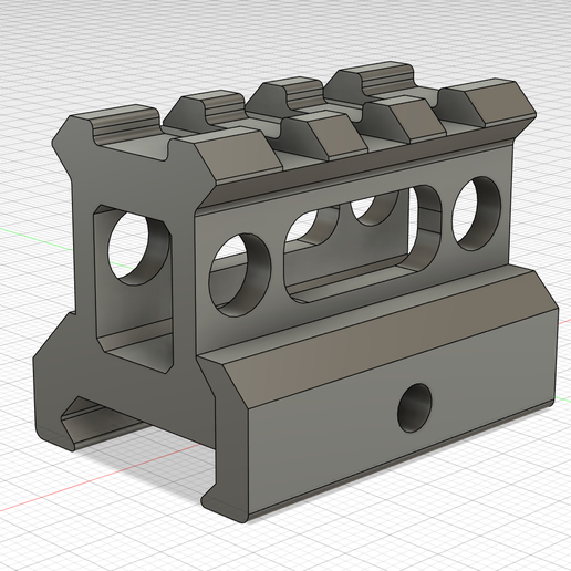 🔫 Airsoft Rail Riser – 3D Printable Reddot Mount・ STL File for 3D ...