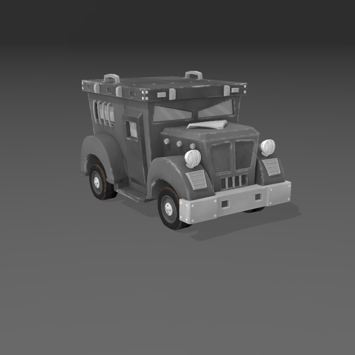 🚐 Cartoon Style Armoured Cargo Van - One-piece STL bodywork to print ...