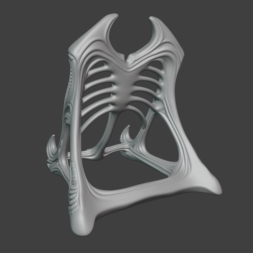 📚 Biomechanical Ribcage Book Stand・ STL File for 3D printing・Cults