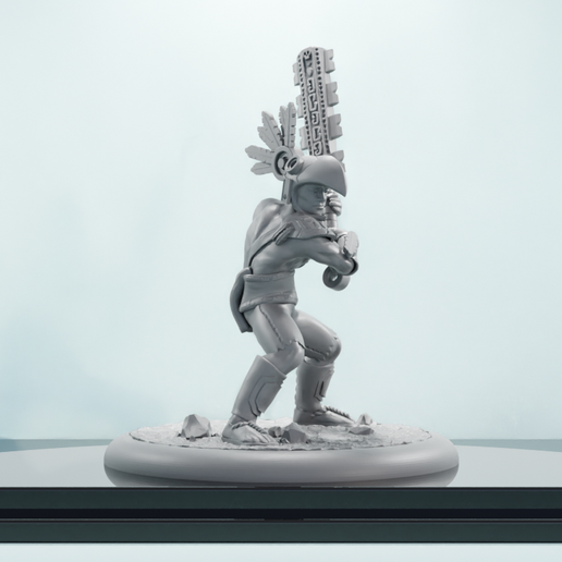 🗿 3 Pack DnD Mini - 35mm Aztec Style Melee Character・Free STL File for ...