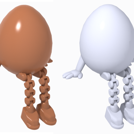 🥚 Egg Man – Hilarious Sitting Egg STL Toy for Kitchen Decor・ STL File ...