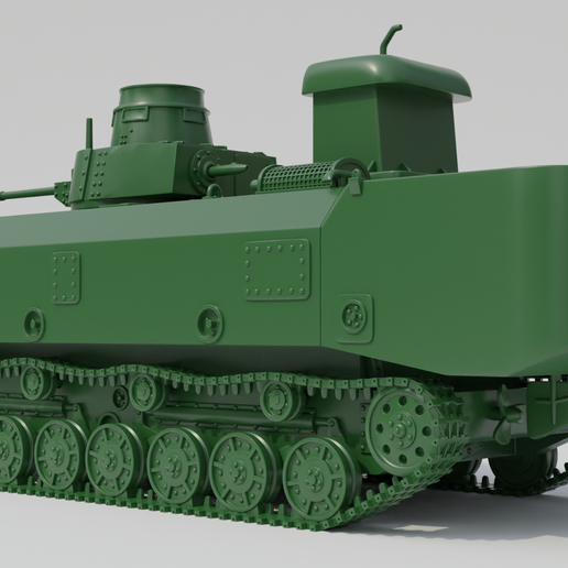 🪖 Type 3 Ka-Chi Amphibious Medium Tank +2 Tankmen (Japan, WW2)・ 3D File ...