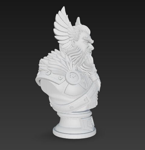 👤 Odin Bust – 3D Printable Norse Mythology God Statue・ STL File for 3D ...