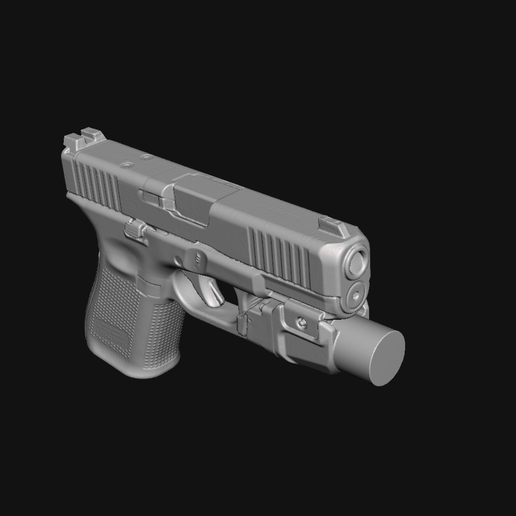 🔫 Glock 19 Gen5 Streamlight TLR7 HL-X Real Size Scan 3D Gun Mold・ STL ...