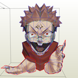 👾 Thukuna paper mask・Free OBJ File for 3D printing・Cults
