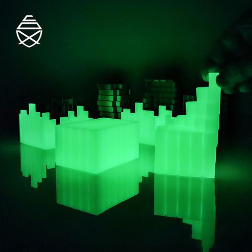 🏠 PIXELS Cube Rectangle・ 3D File for 3D printing・Cults