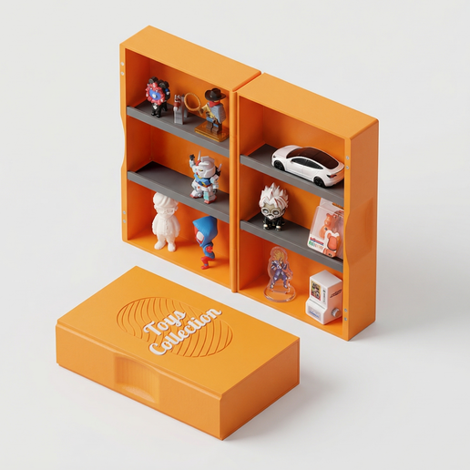 📦 Multiple shelf stack and foldable toy box・ 3D File for 3D printing・Cults