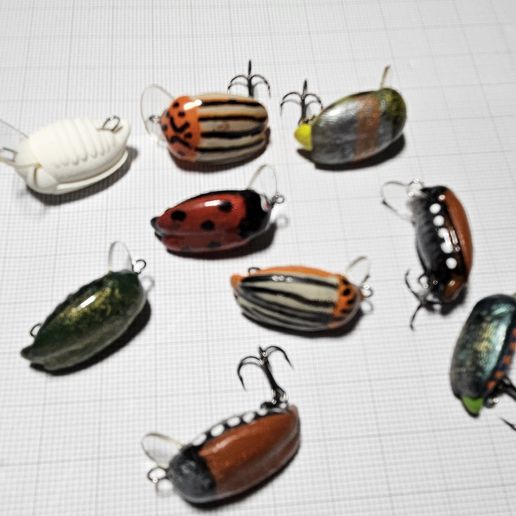 🪲 Beetle fishing lure・ STL File for 3D printing・Cults