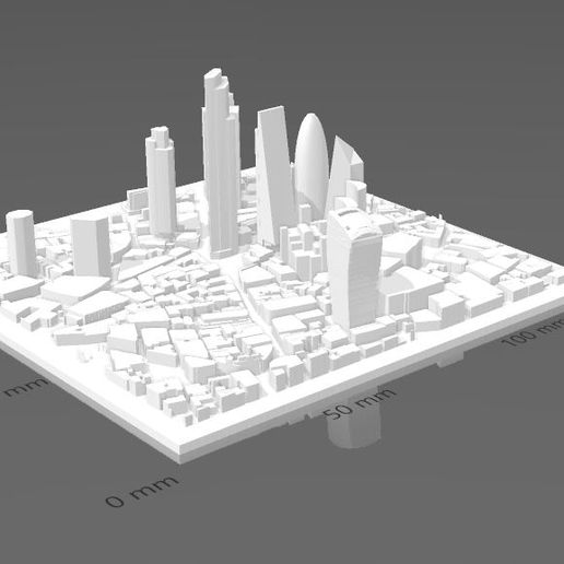 🏙️ London City - Skyscrapers・ STL File for ・Cults