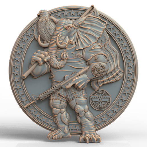 📁 3D Model STL File for CNC Router Laser & 3D Printer 2436. REPUBLICAN ...