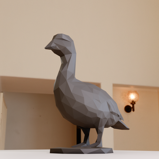 🐦 goose low poly stl・ STL File for 3D printing・Cults