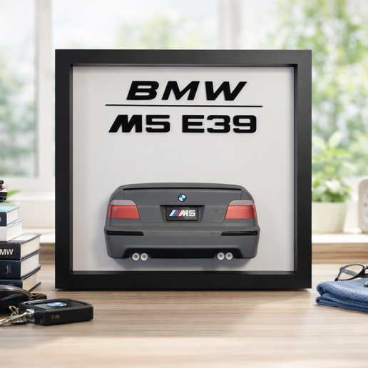 🖼️ BMW E39 M5 Frame Wall Art - Classic GTI Car Poster・ STL File for 3D ...