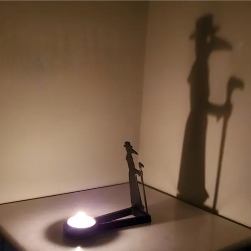 3D file SHADOW PROJECTOR plague doctor horror - HALLOWEEN DECORATION 📽️ ...