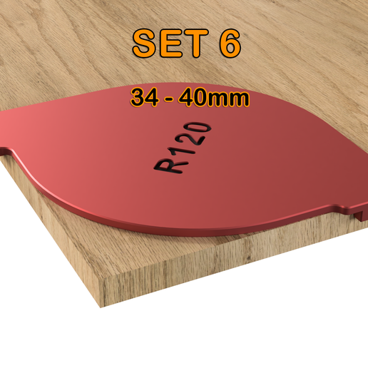 3D file Radius Jig - Set 6 (34mm - 40mm) 🛠️ ・Template to download and ...