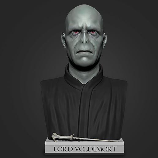 STL file Lord Voldemort bust and wand (Harry Potter) 👤 ・3D printable model to download・Cults