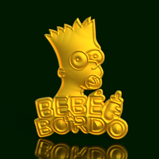 👶 Aventures innocentes : Bart Simpson Baby - "Bébé à bord・Fichier STL ...