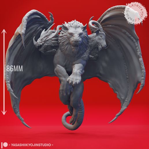 STL file Flying Chimera - Tabletop Miniature (Pre-Supported) 🎲 ・Model ...