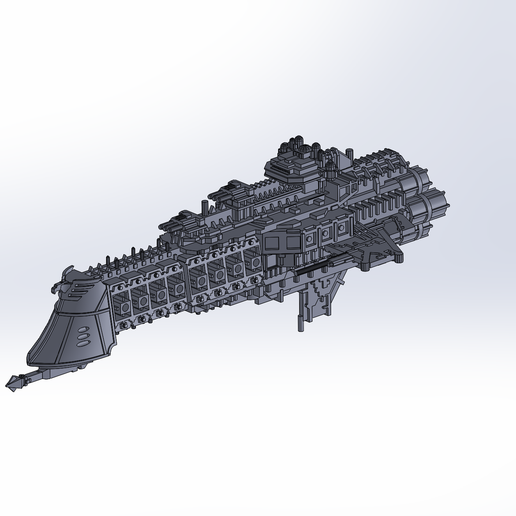 STL file Overlord Battlecruiser ️ ・Template to download and 3D print・Cults