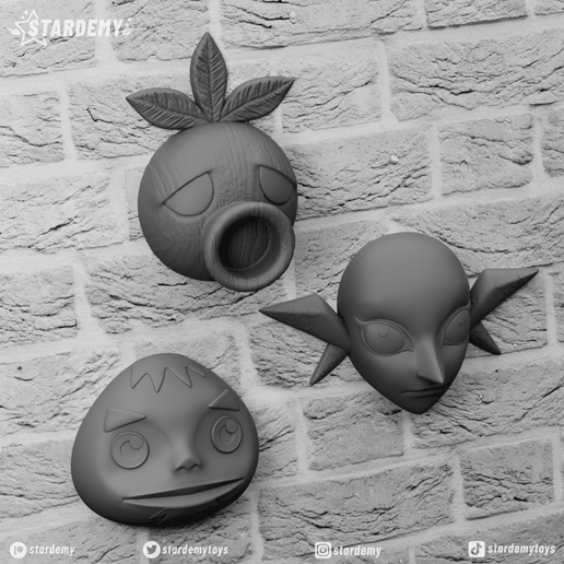 🪞 Zelda Majora Masks Deku Goron Zora Wall Decor・ 3D File for 3D ...