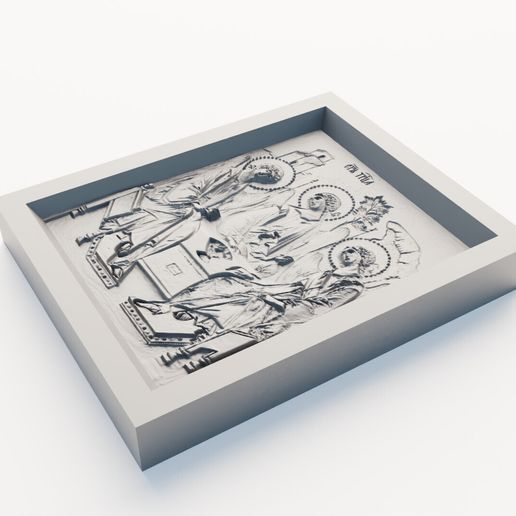 🖼️ Icon "Holy Trinity"・Free STL File for 3D printing and CNC machining ...