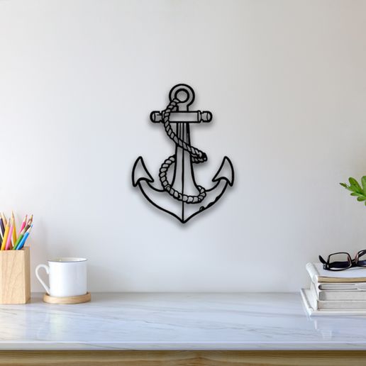 ⚓ Anchor Wall Art・ OBJ File for 3D printing・Cults